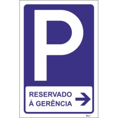 Parque | Reservado à gerência - Seta direita