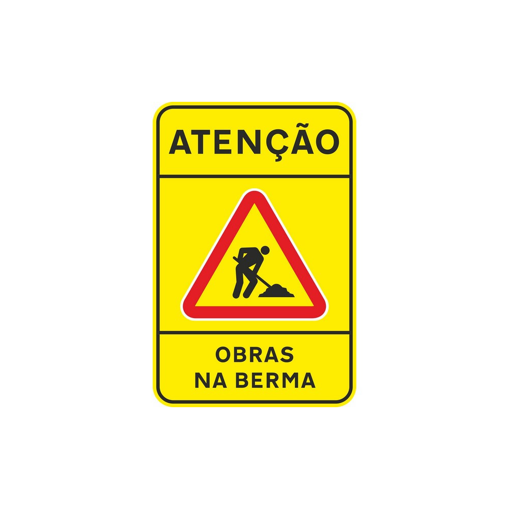 Atenção - Obras na berma